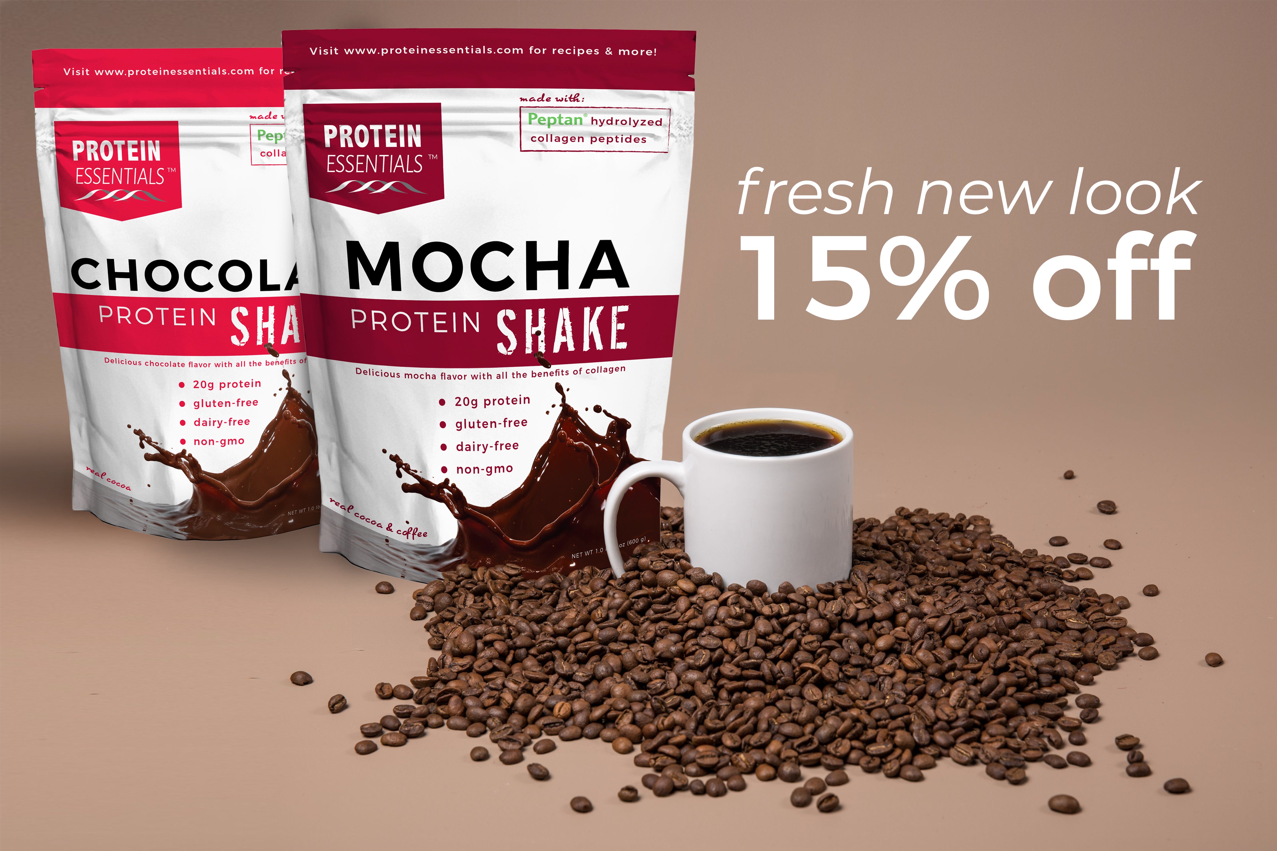 New Look for our Chocolate & Mocha Collagen Protein Shakes – Protein ...